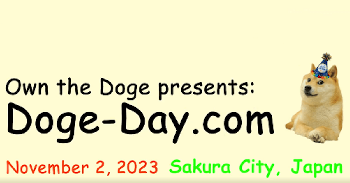 DOGEコミュニティイベント「Doge Day」、11月2日に千葉県で初開催へ